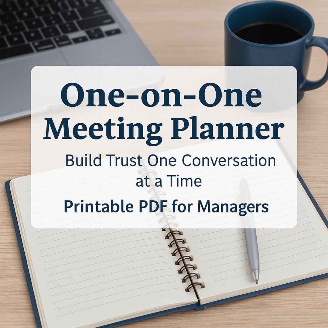 One-on-one Check in Template for Meaningful Employee Conversations - Etsy