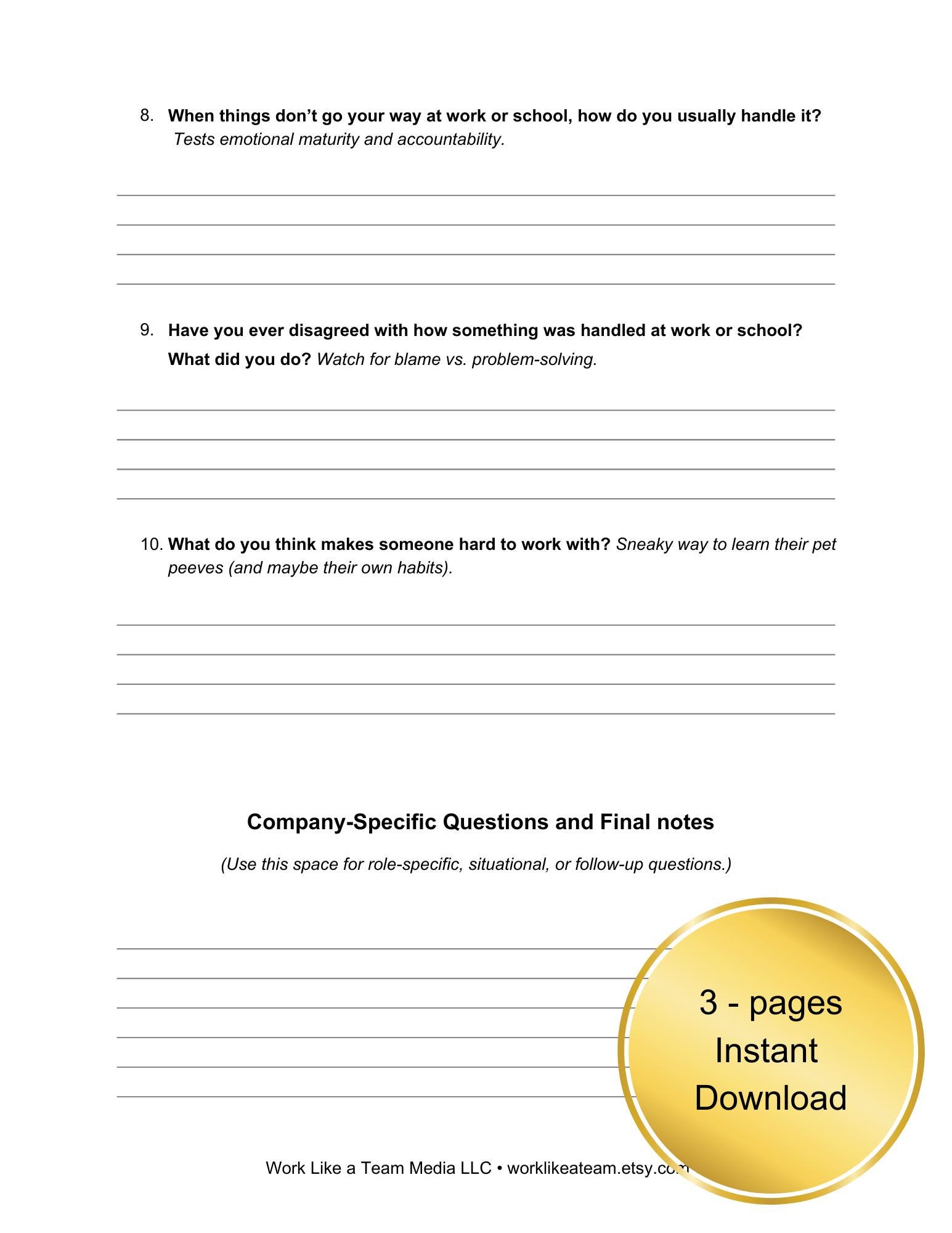 Leadership Starter Toolkit - Printable Onboarding, Interview and One on ...