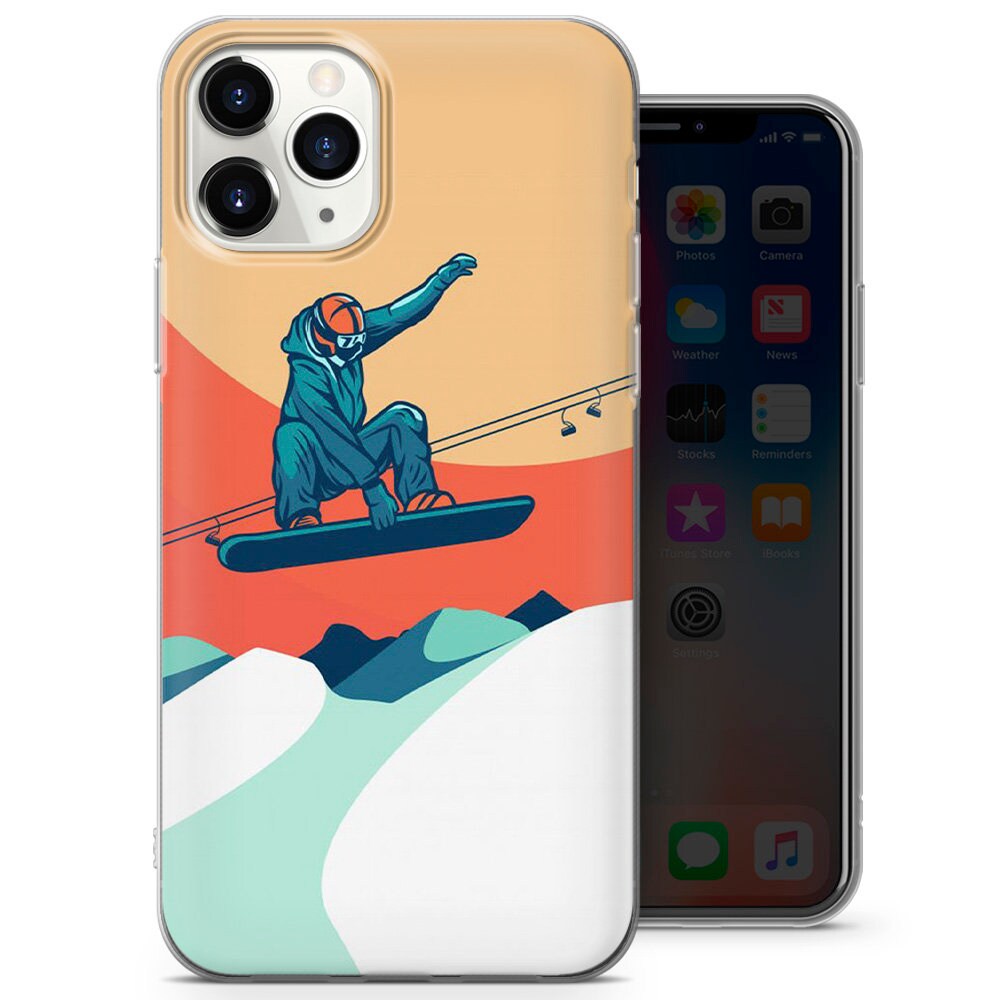 Winter phone case skiing cover for iPhone 12 iPhone 7 8 iPhone | Etsy