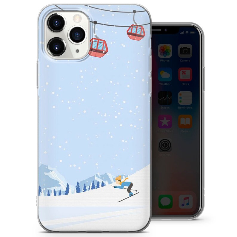 Winter Phone Case Skiing Cover for Iphone 14 13 12 Pro 11 - Etsy