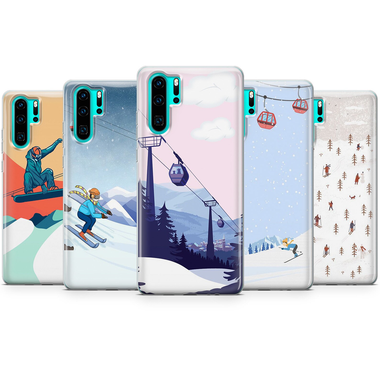 Winter Phone Case Skiing Cover for Iphone 14 13 12 Pro 11 - Etsy