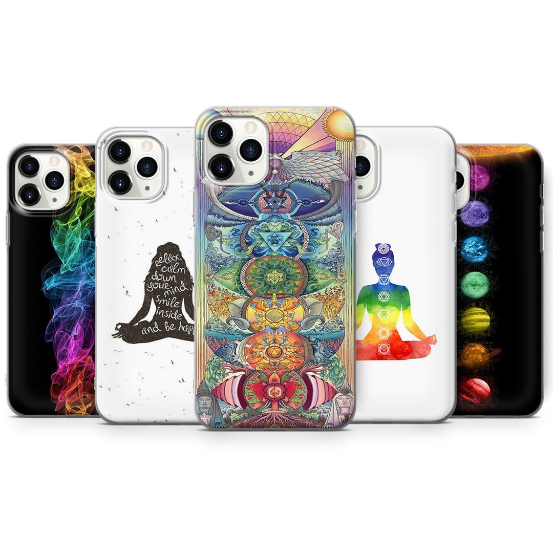 Chakra Phone Case Spiritual Cover for iPhone 16, 15, 14, 13, 12 Pro, 11 ...