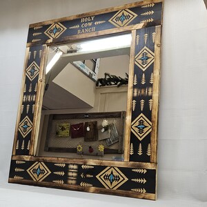 Custom Aztec Boho Mirror Laser Engraved Home Deco for Living Room ...