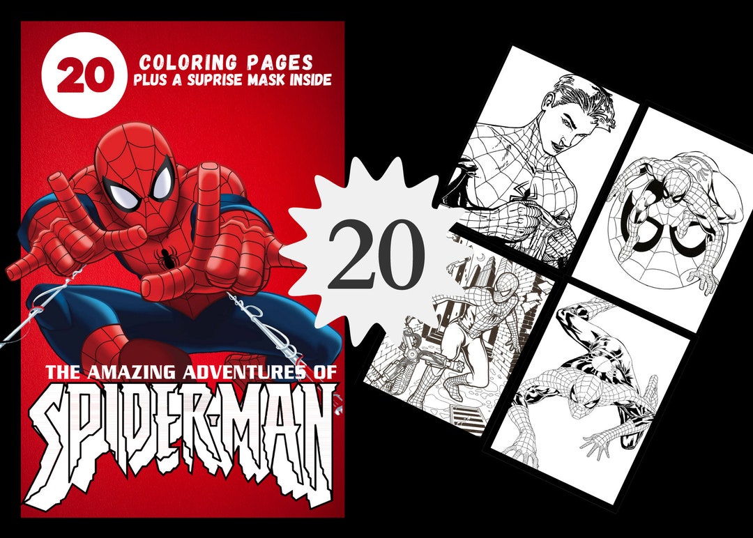 The Amazing Adventures of Spider-man Printable Coloring Book, 20 Page ...
