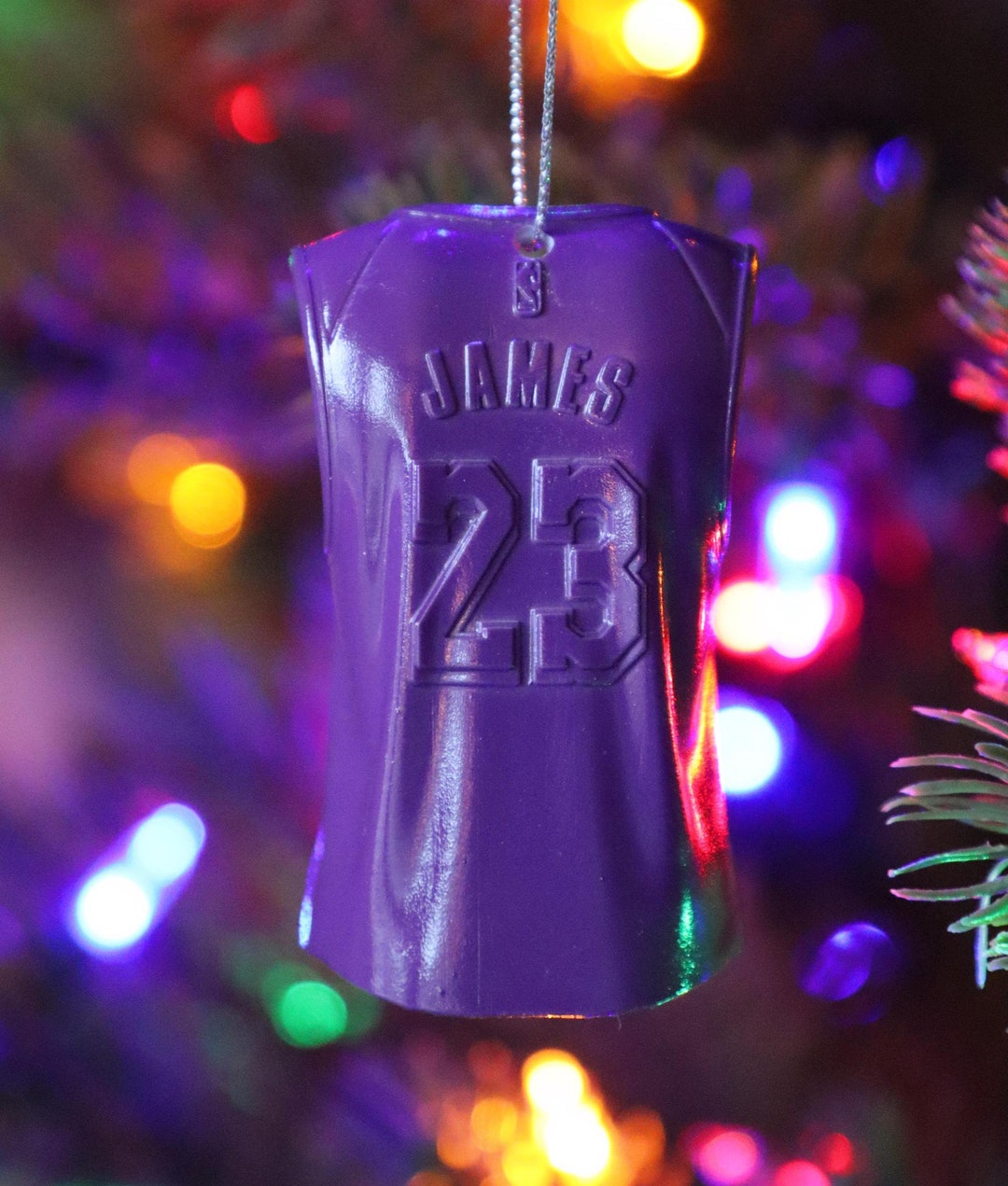Los Angeles Lakers Lebron James Jersey Christmas Ornament, Basketball ...