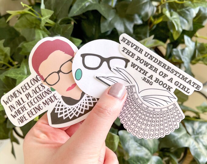 Influential Women Sticker Pack, Ruth Bader Ginsburg, Feminist Sticker ...