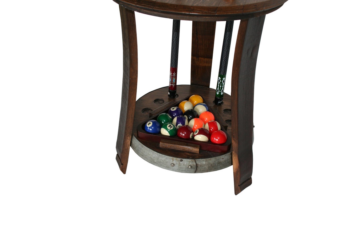 Barrel Head Pool Cue Table - Etsy