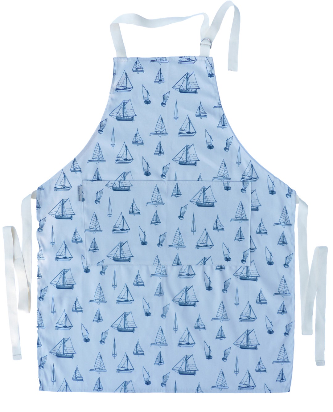 Sailing Boats Nautical Apron in Light Grey, for Sailors or Anyone Who ...