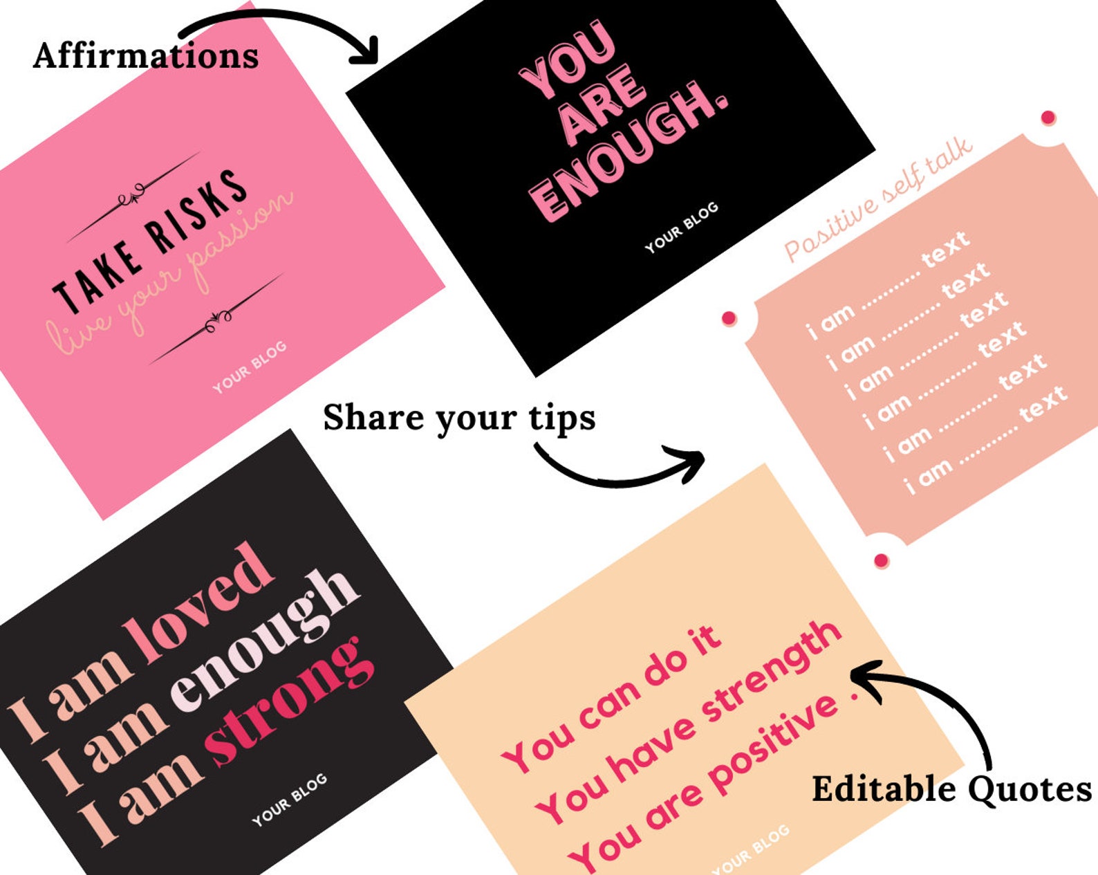 Positivity & Affirmations | Pink | Girly Feminine | Facebook Post ...