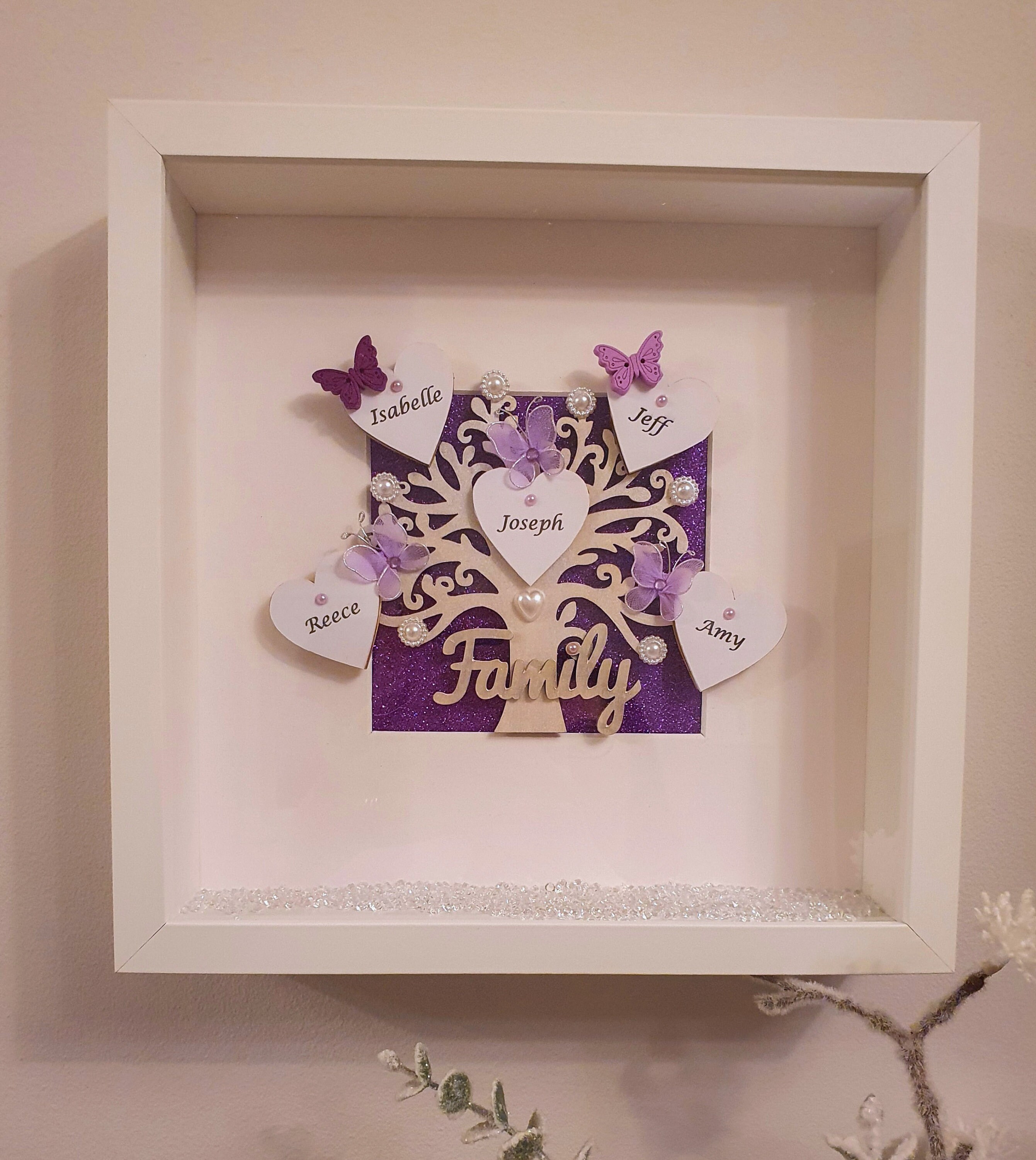 Custom Made Family Tree Box Frame Picture - Etsy