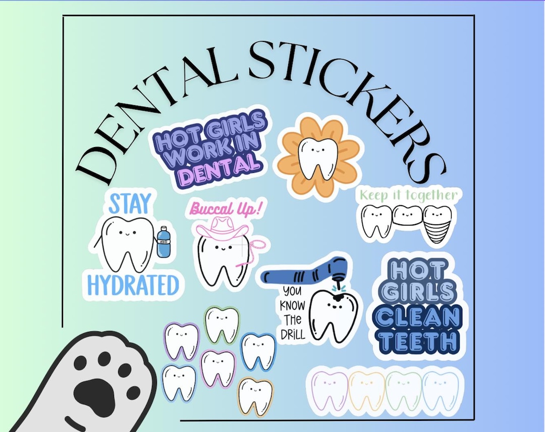 Dental Stickers L Dental Gifts L Dental Assistant Stickers L Stanley ...