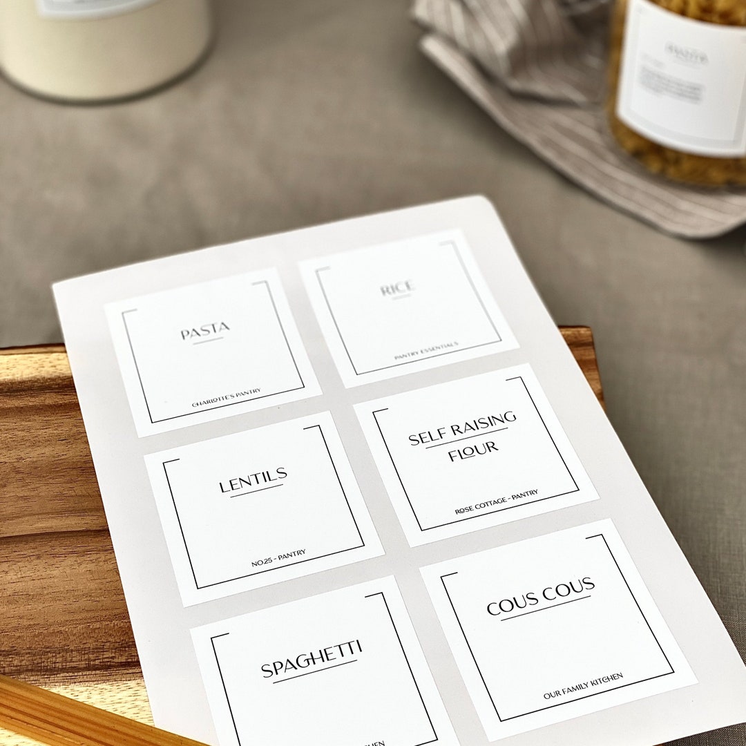 Customisable Labels for Home | Pantry Kitchen Labels | Laundry Utility ...