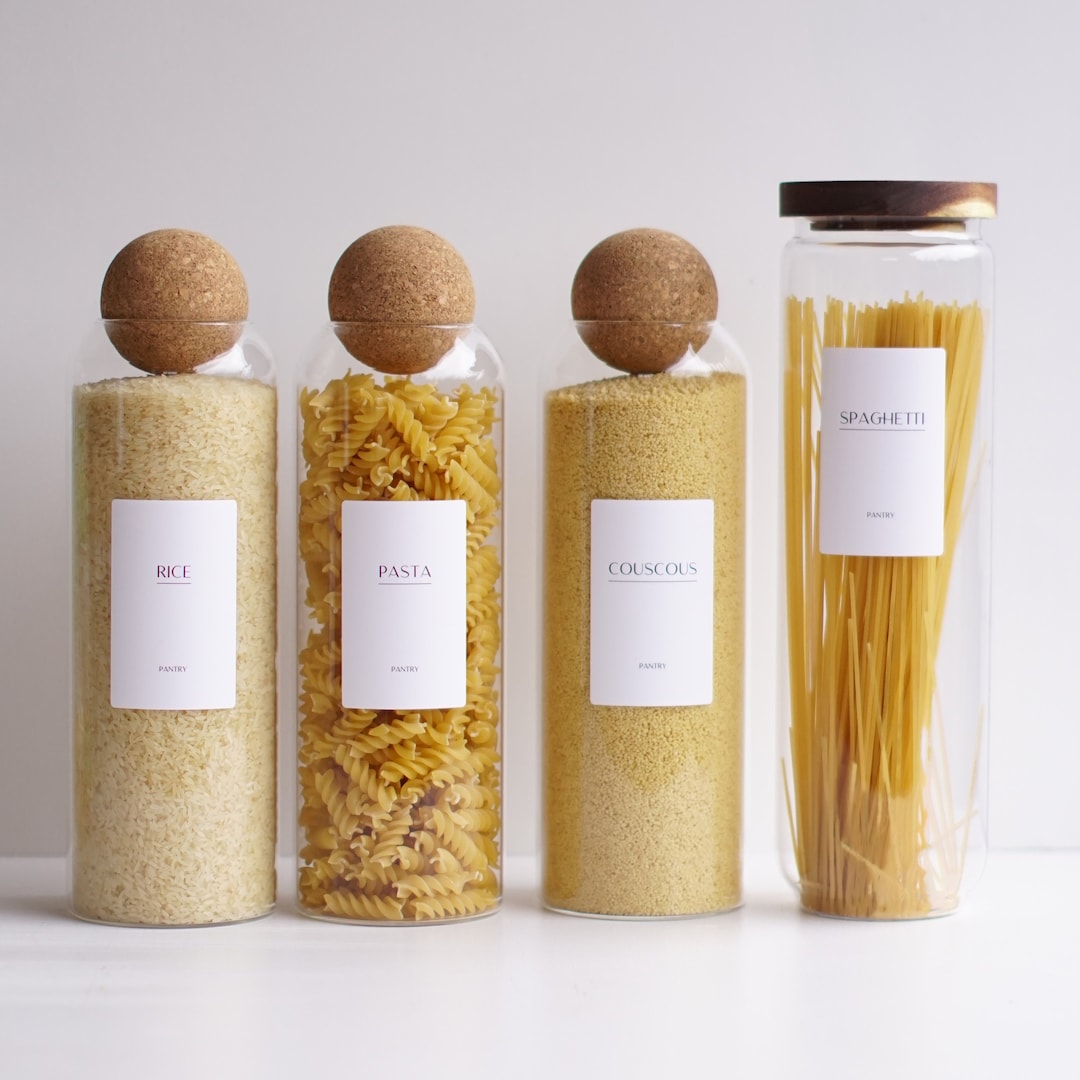 Grains Storage Set, Couscous Rice Pasta Spaghetti Storage, Pantry ...