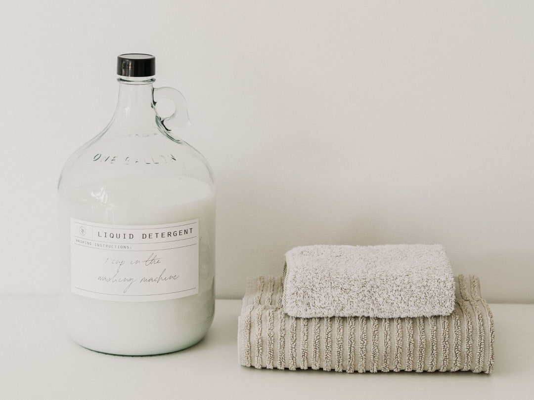 Luxury Laundry Bottle, Screw Cap Lid, Custom Laundry Labels, Gallon ...