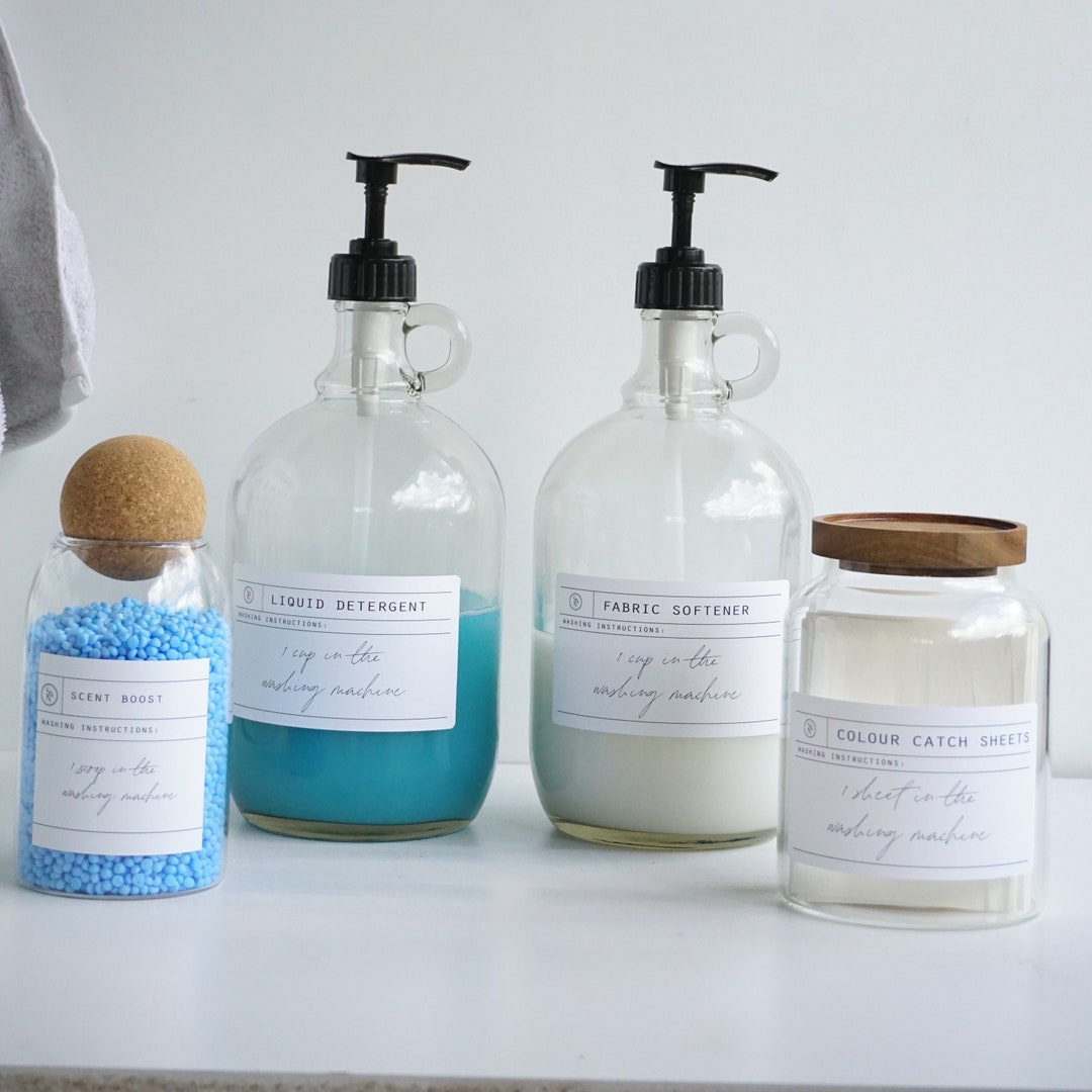 Deluxe Laundry Storage Set, Laundry Detergent Fabric Softener Scent ...