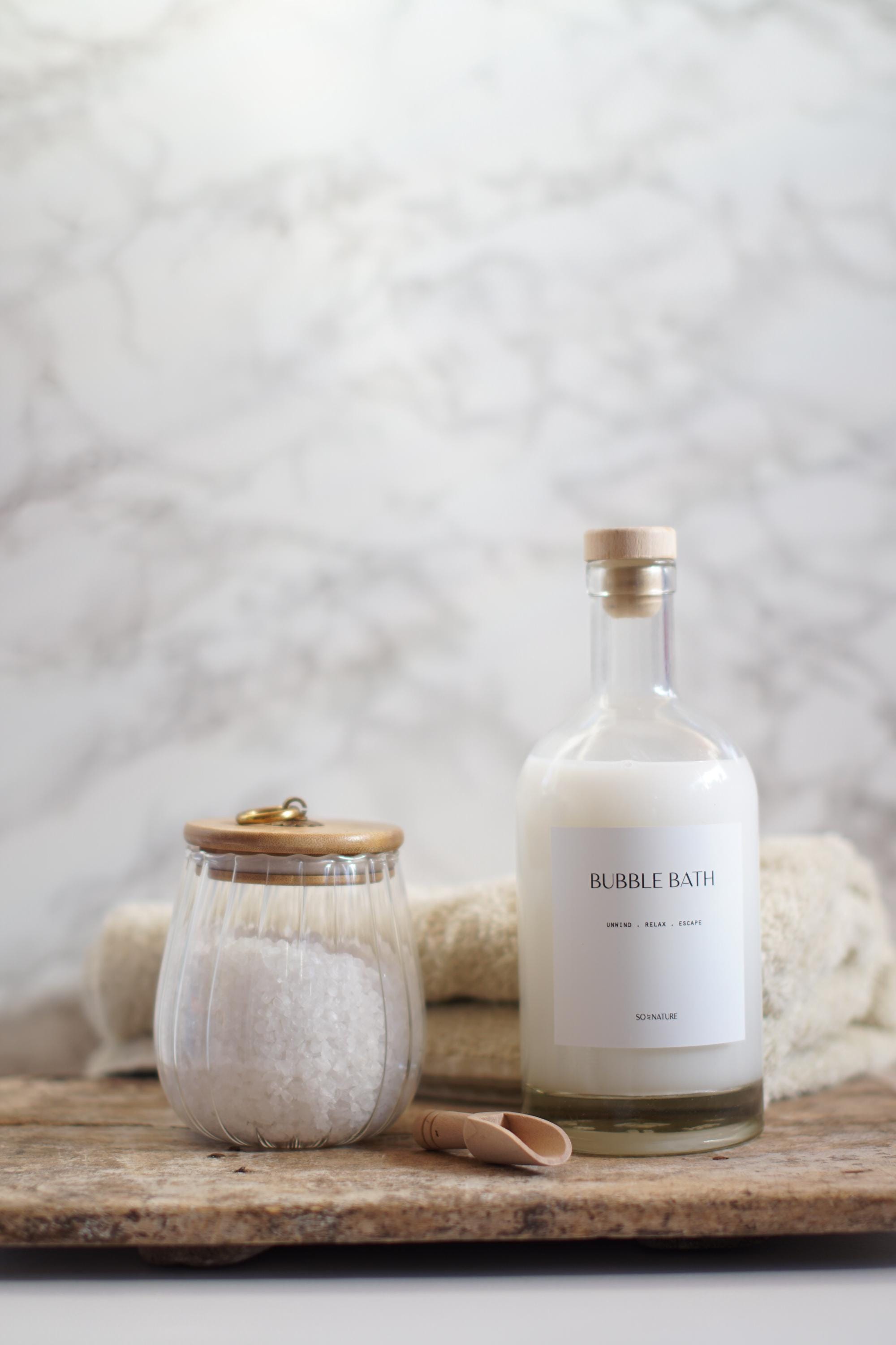 Reeded Glass Bath Salt Jar With Wooden Scoop (750ml) - Etsy