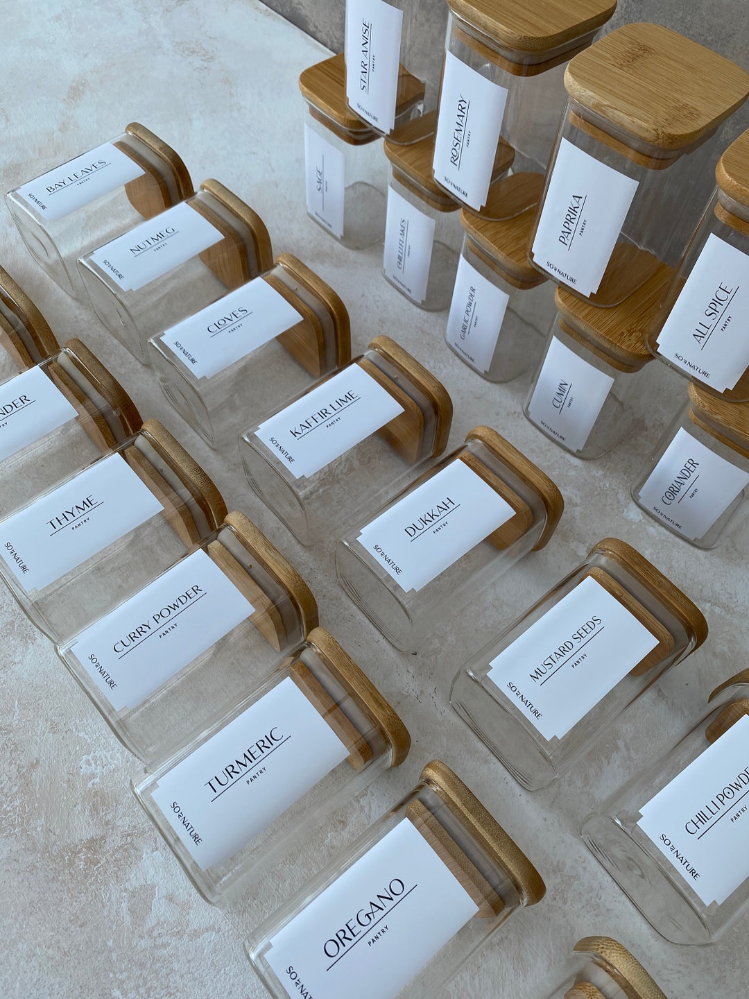 Waterproof Spice Jar Labels, Customisable Spice Jar Labels ...