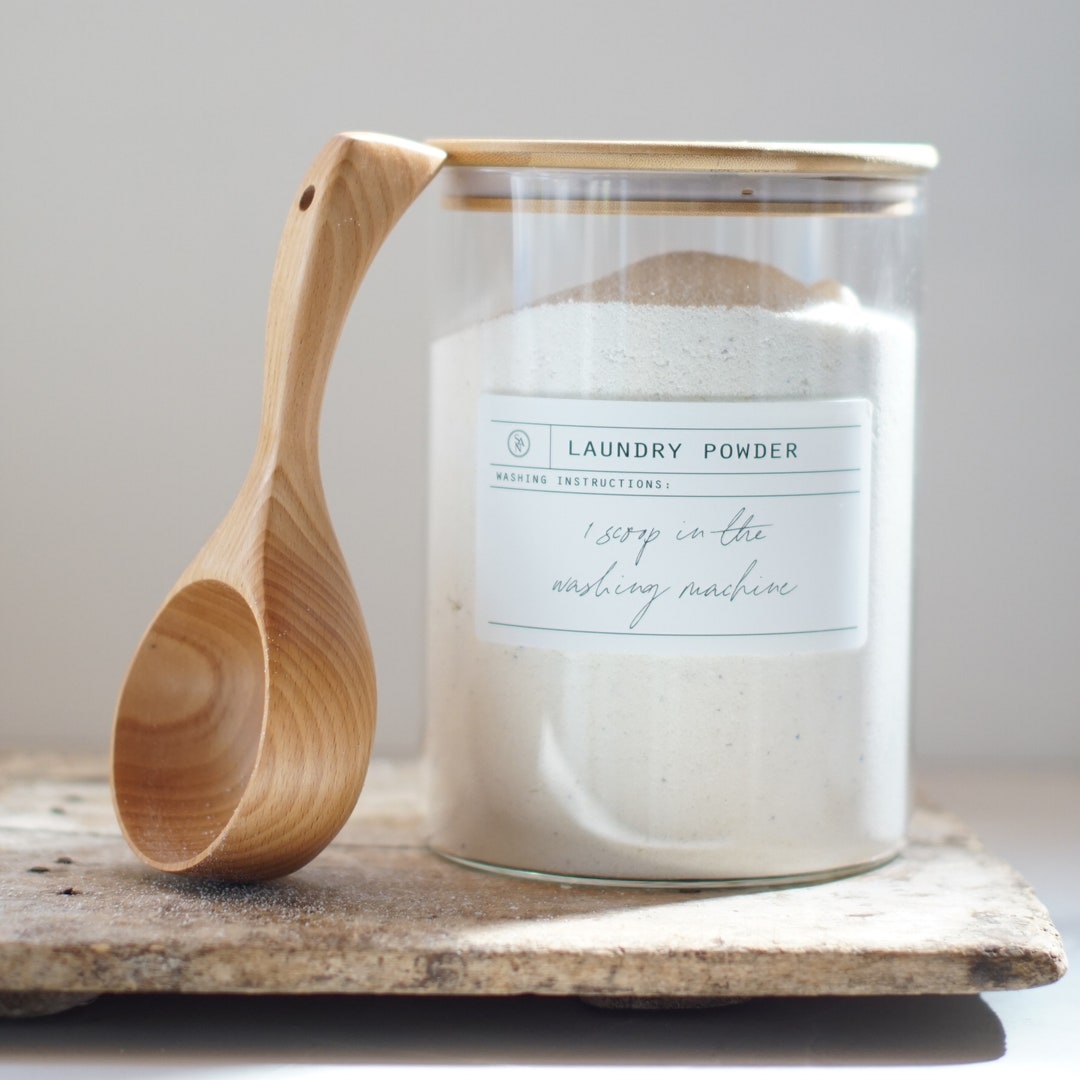 Airtight Laundry Powder Storage Container With Wooden Lid (2.0L, 3.2L ...