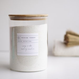 3.2L Washing Powder Storage Container With Wooden Laundry Scoop ...