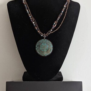 Vintage Signed Nina Ricci Green for Avon Faux Pearl & Beaded Enamel ...