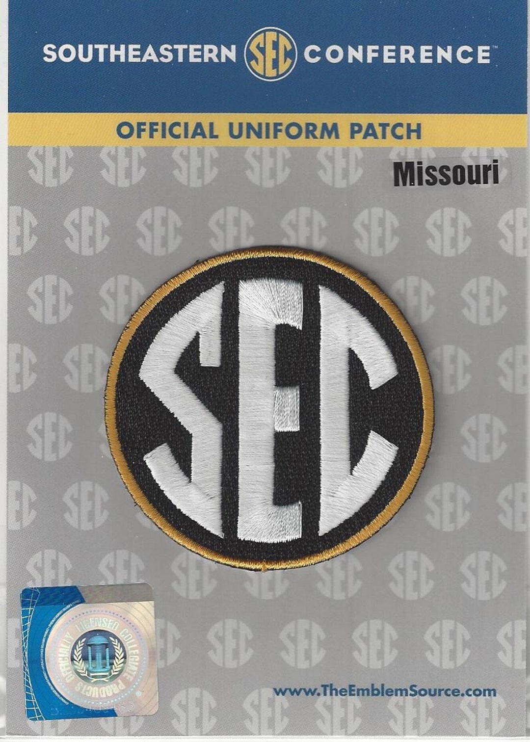 Missouri SEC Conference Patch 2 1/2" Round Official NCAA Logo Iron or ...