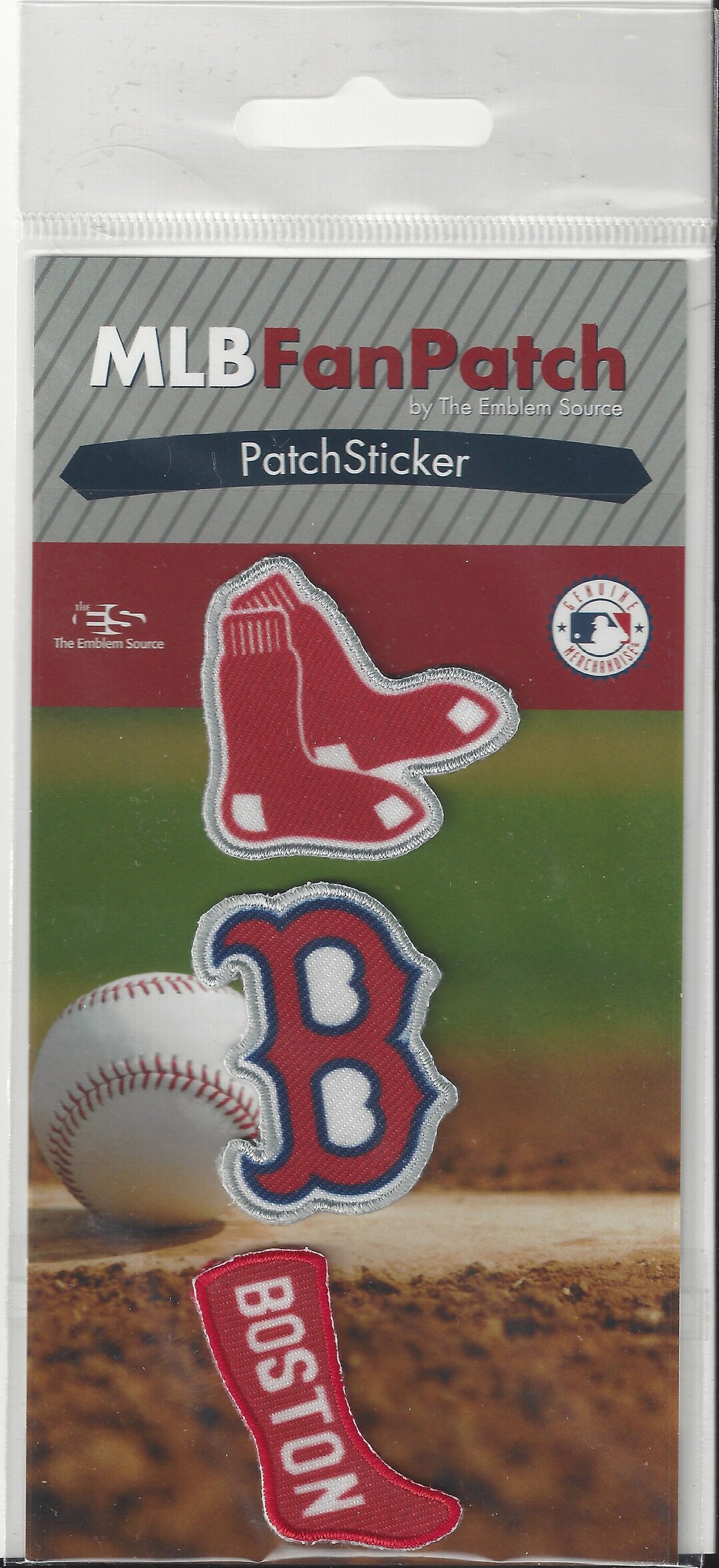 3 Pack of Boston Red Sox 1 1/4 Patch With Sticky Back Authentic in Pkg ...