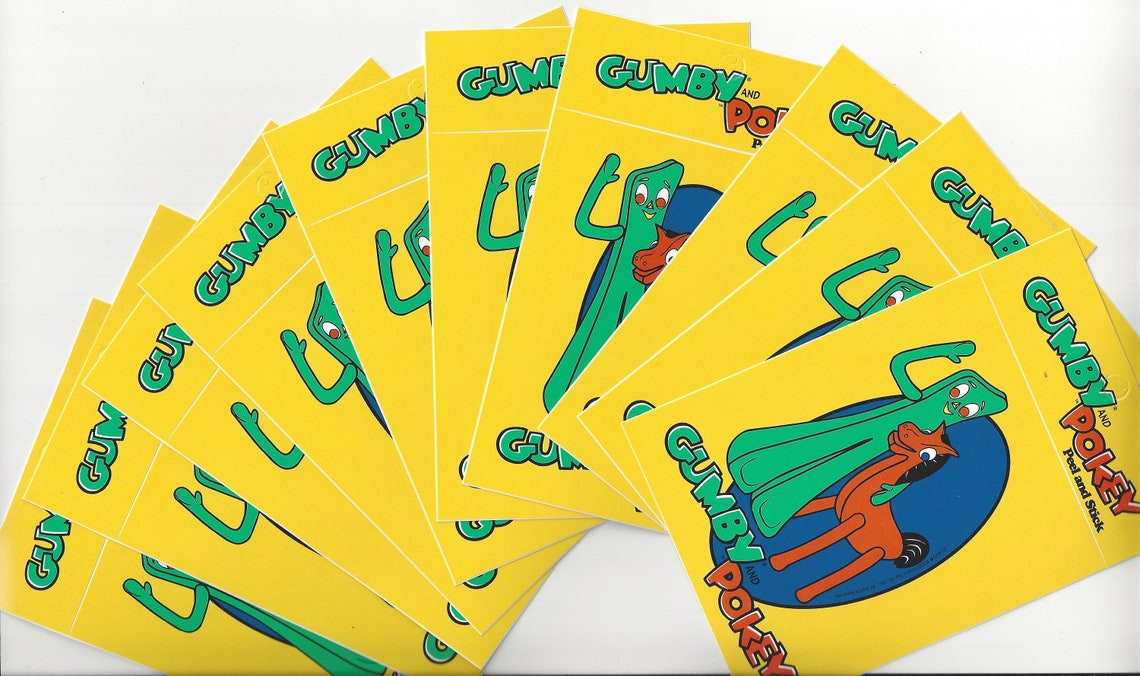 10 Count Lot Gumby & Pokey Stickers 4 X 6 - Etsy