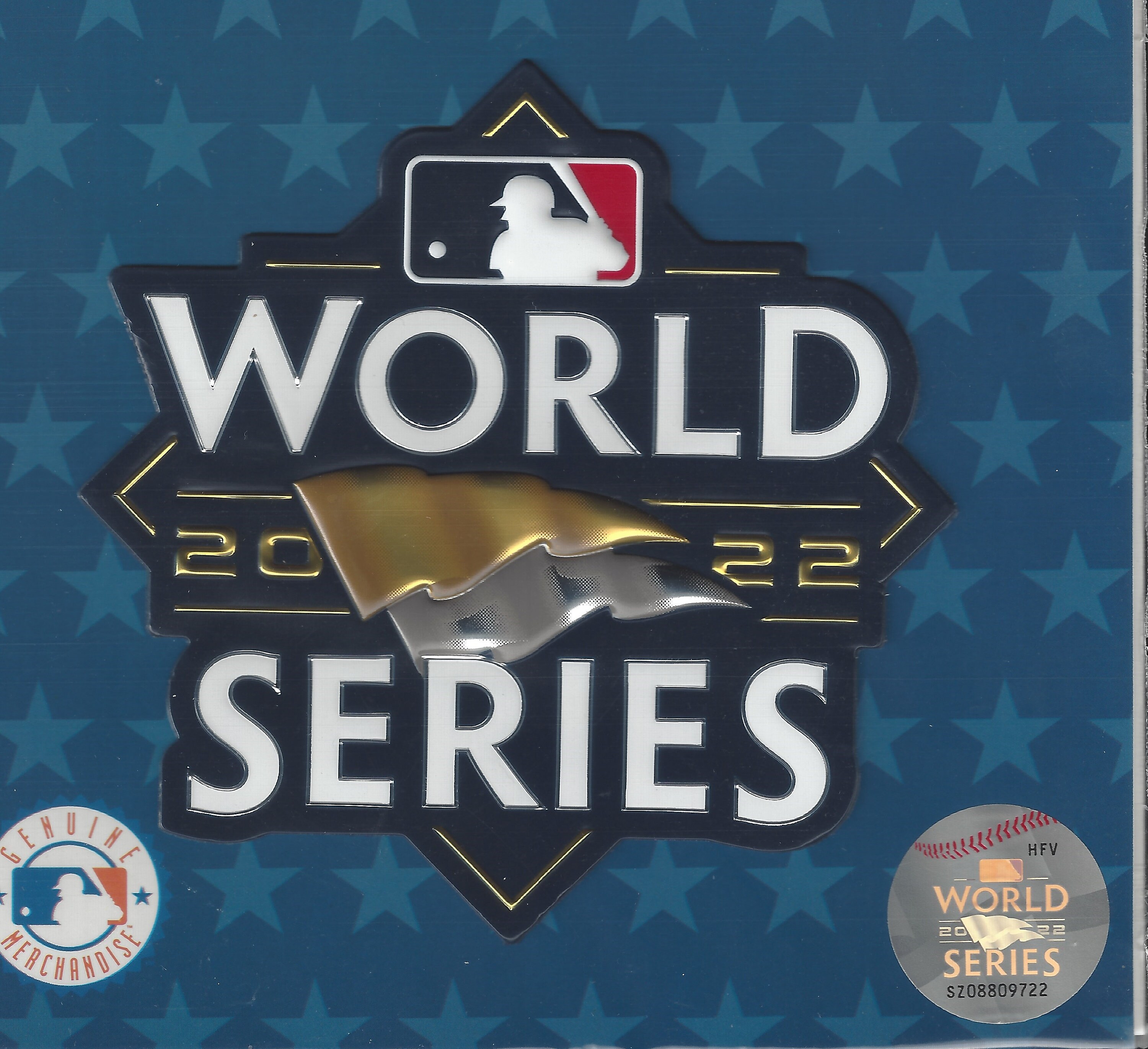 2022 MLB World Series Official on Field TPU (shiny) Sleeve Patch in Pkg ...