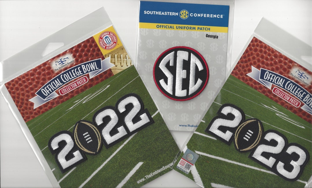 Georgia 3-patch Combo 2022 2023 CFP + SEC Official NCAA Jersey Logo Pkg ...