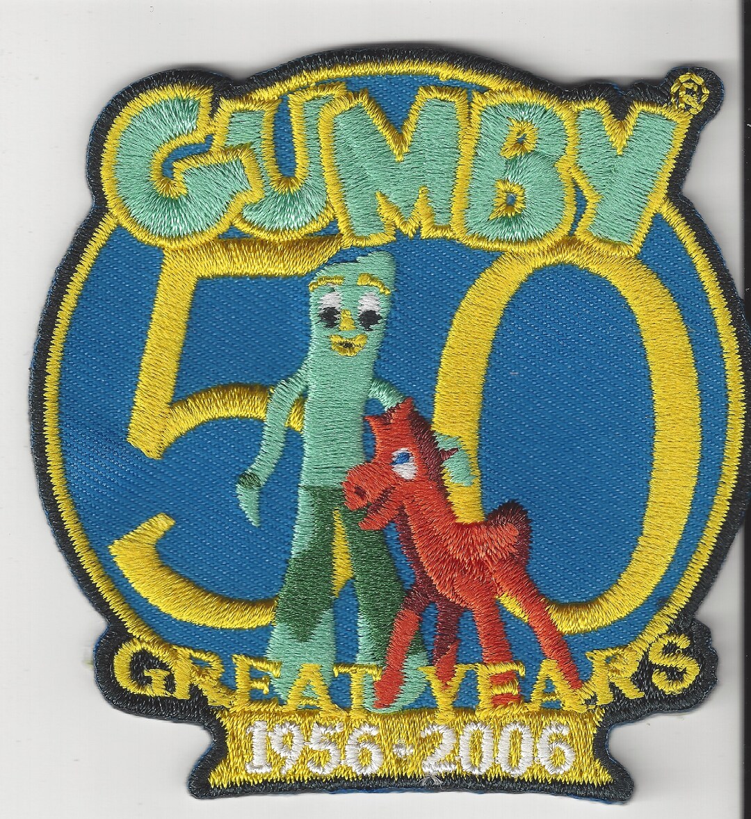 2006 Gumby 50th Anniversary Embroidered Patch Iron on Sew on New Use on ...