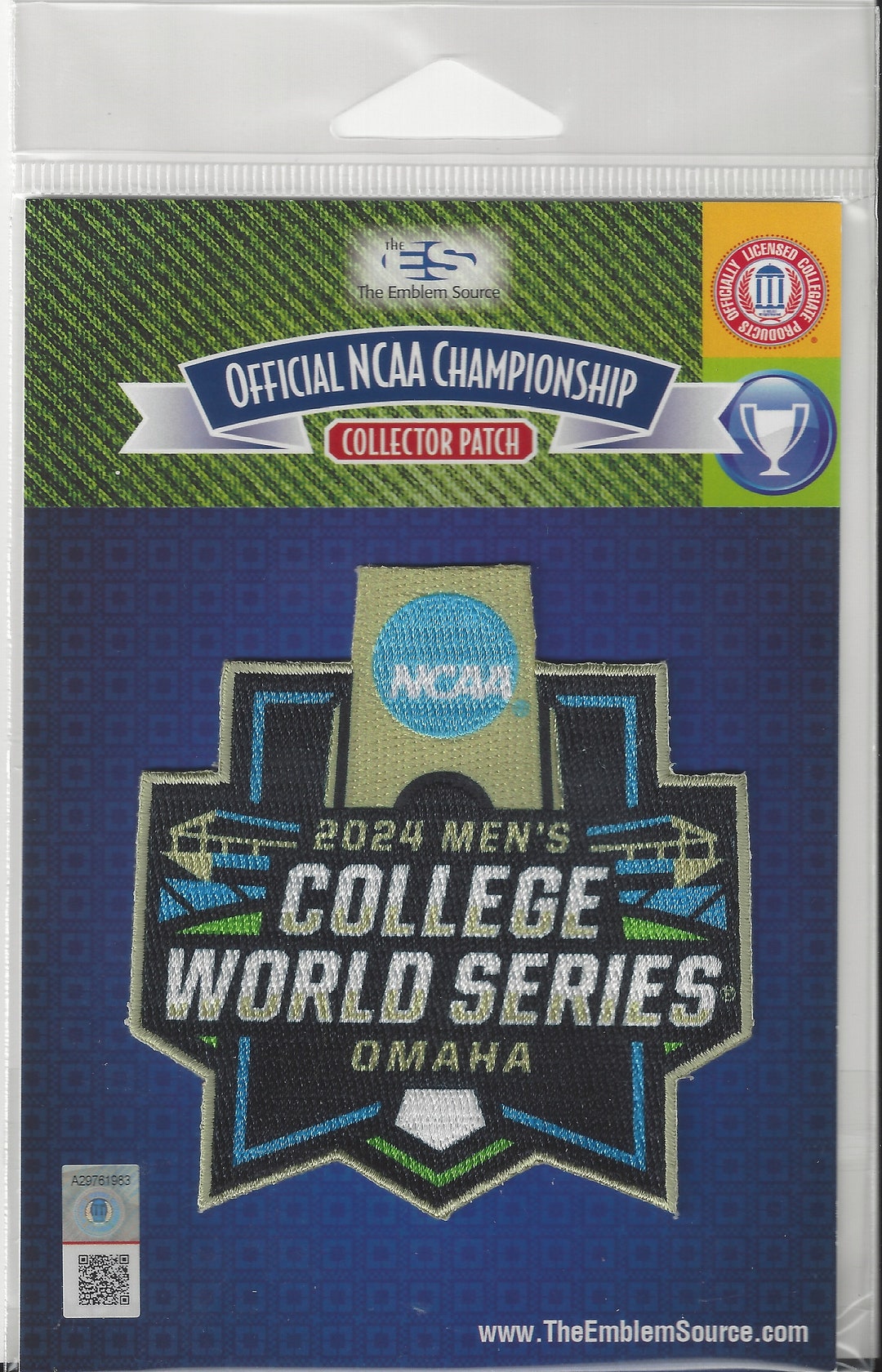 2024 NCAA Mens College World Series Patch Official Baseball Jersey Logo ...