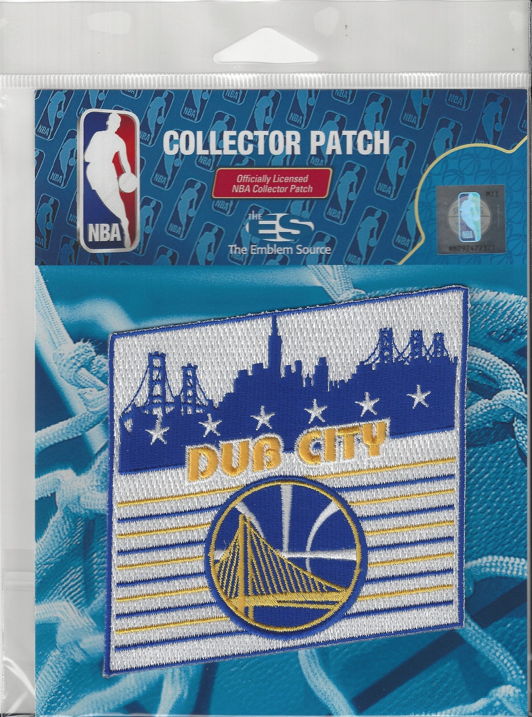 Golden State Warriors Patch Big Sky Dub City Design 4 X 4 Official NBA ...