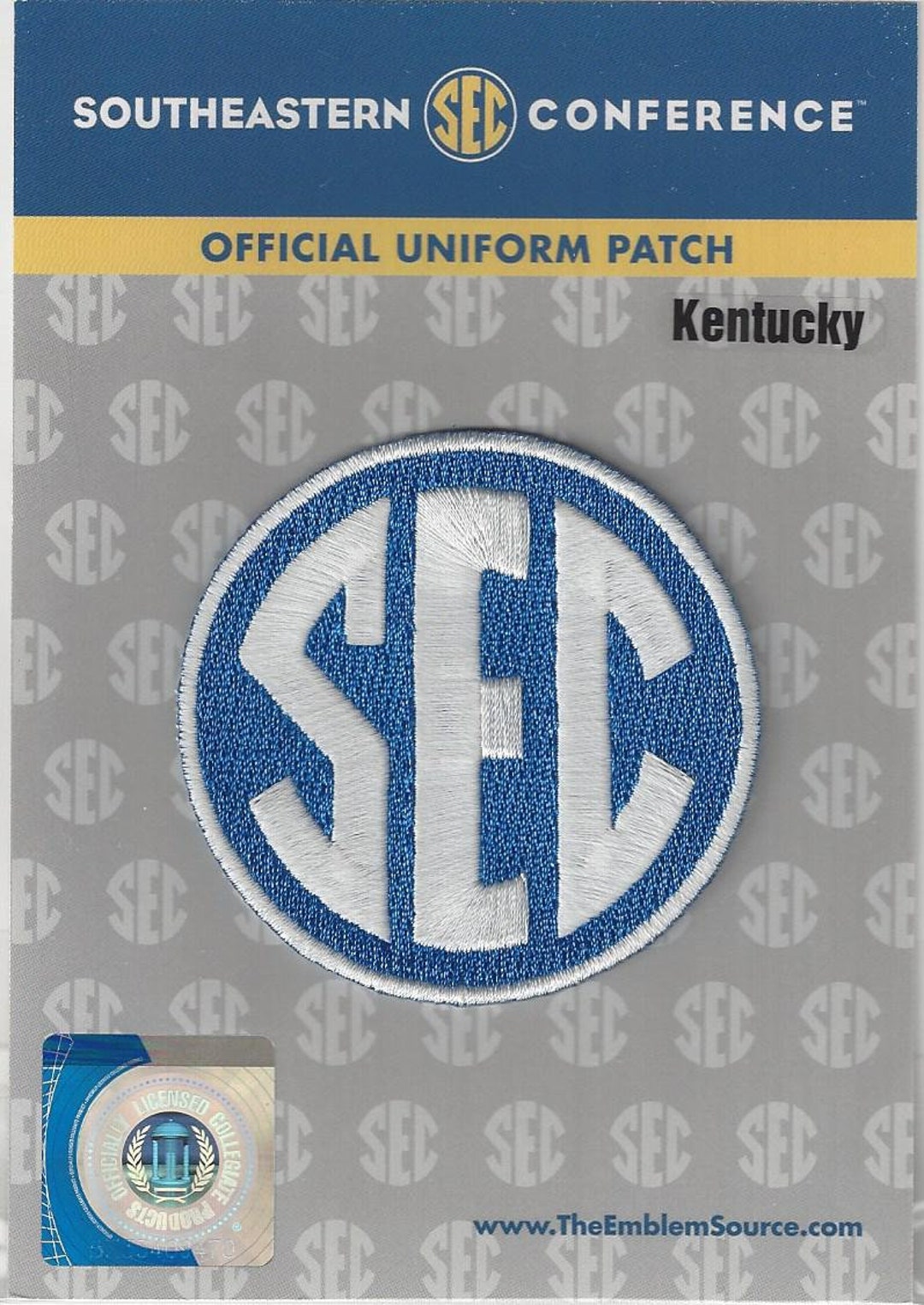 Kentucky SEC Conference Patch 2 1/2" Round Official NCAA Logo Iron or ...