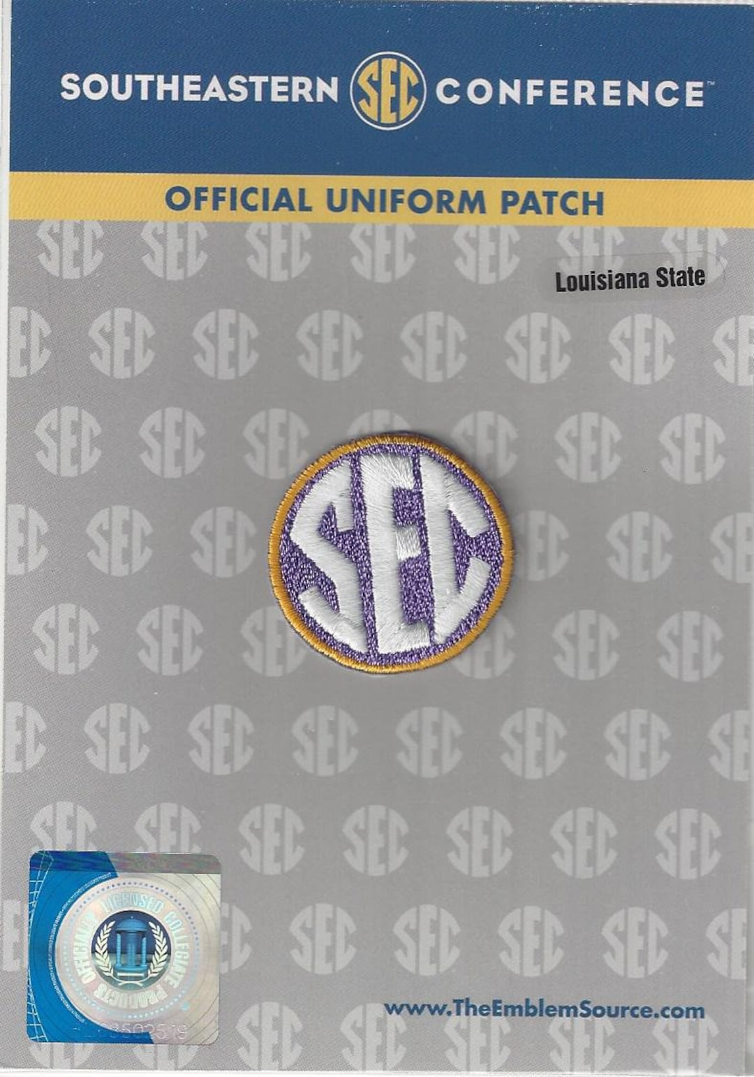 LSU SEC Conference Patch 1 1/4" Round Official NCAA Logo Iron or Sew - Etsy