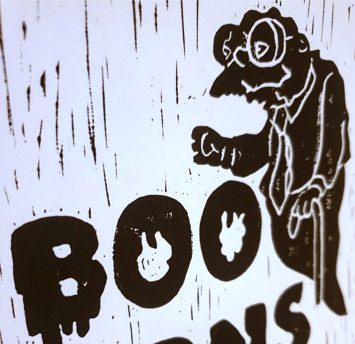 The Simpsons boo Urns Moleman Lino Print - Etsy