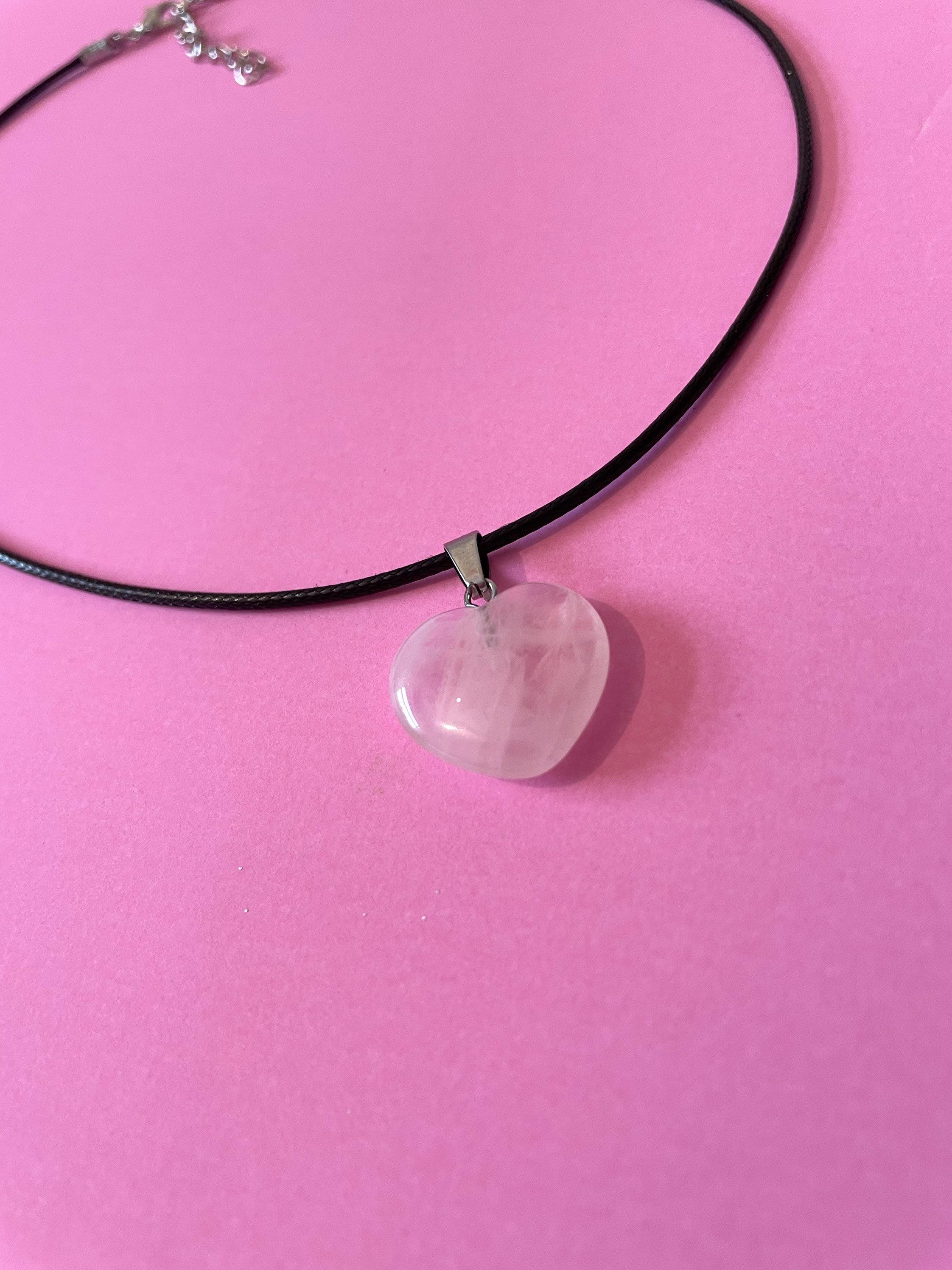 COLLAR DE CUARZO ROSA / Manifiesto / Espiritual / Abundancia - Etsy México