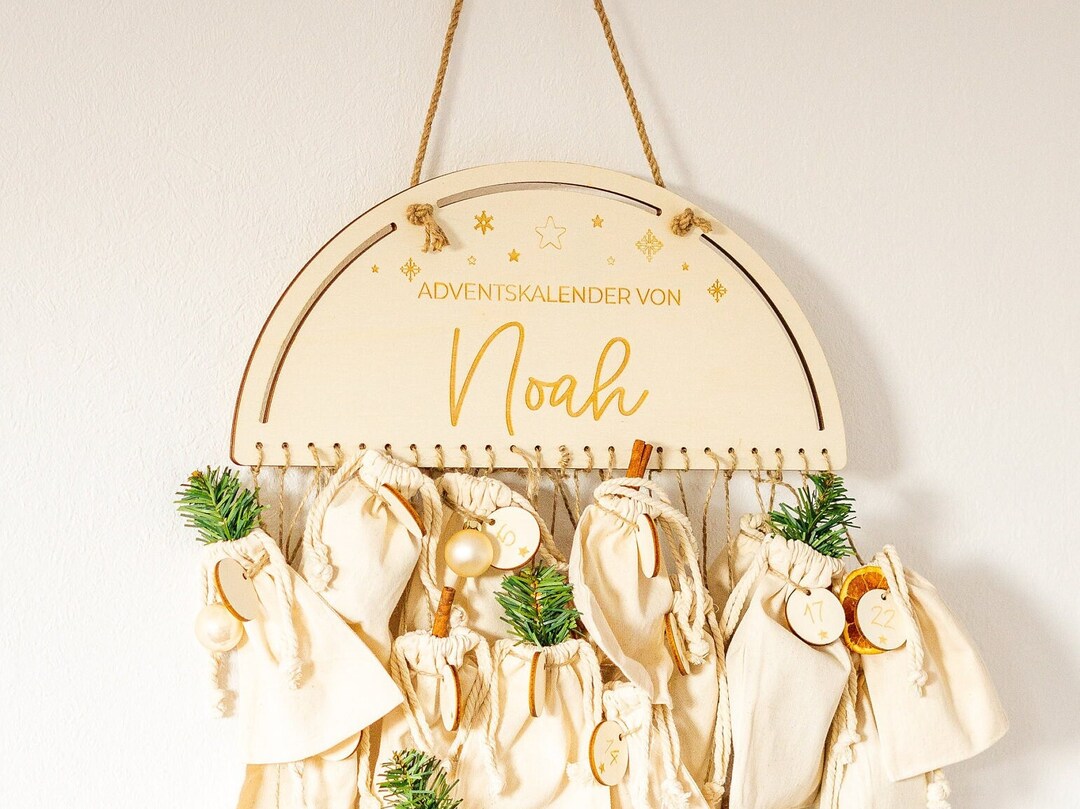 Advent Calendar floral Customizable DIY Advent Calendar Made of Wood ...