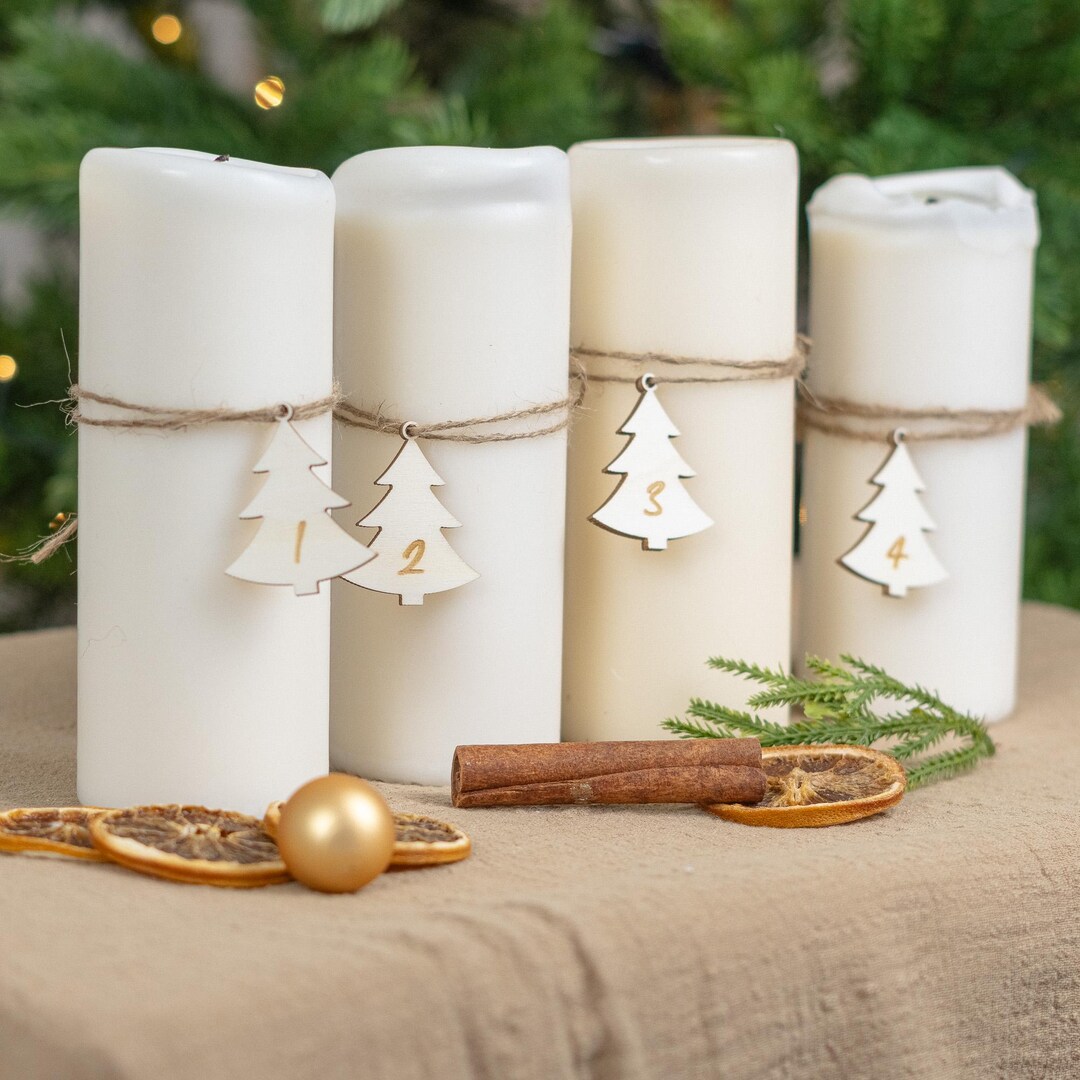 Advent Wreath Numbers in a Set of 4 for Homemade Advent Wreaths, DIY ...