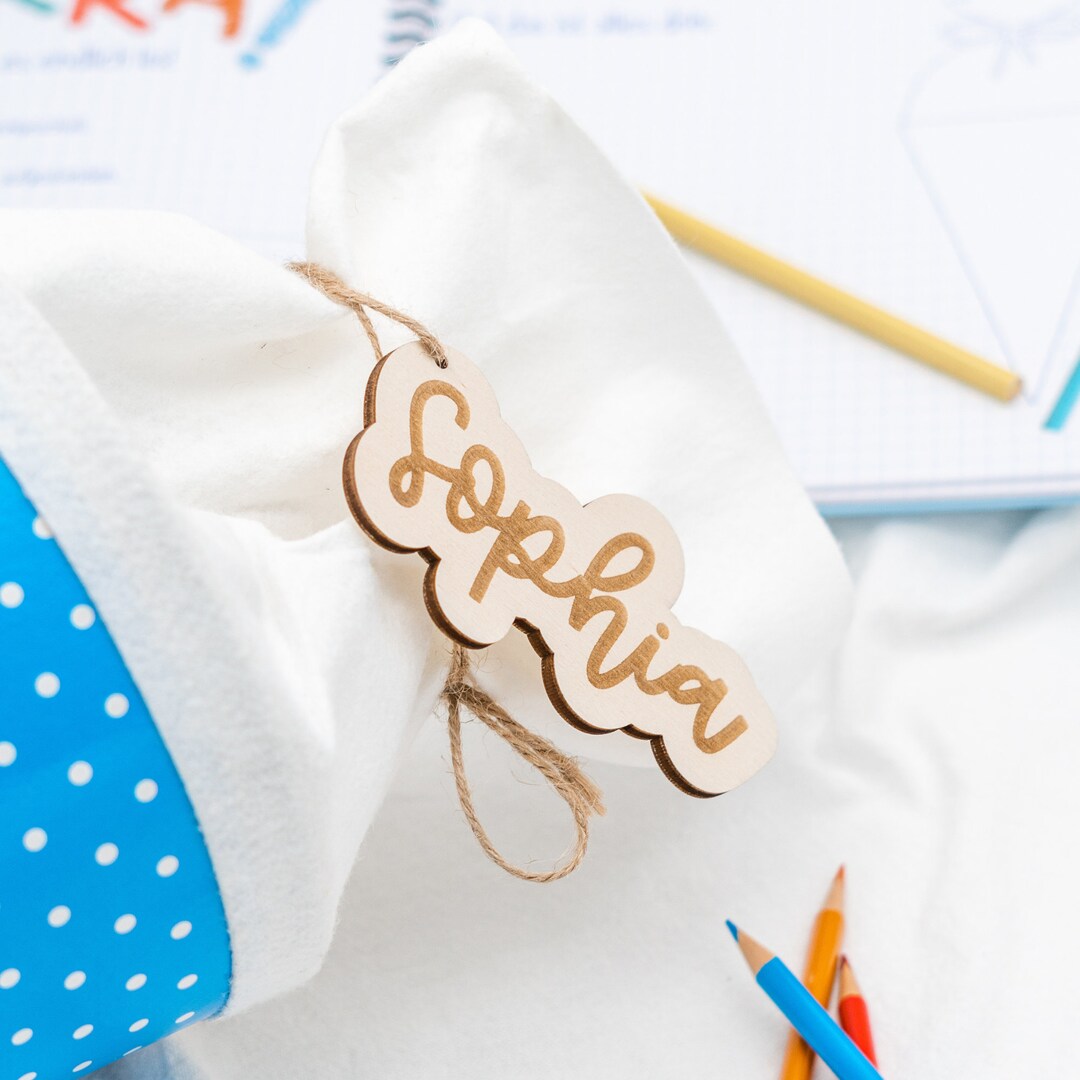 School Bag Tag With Name School Enrollment Gift Idea School - Etsy