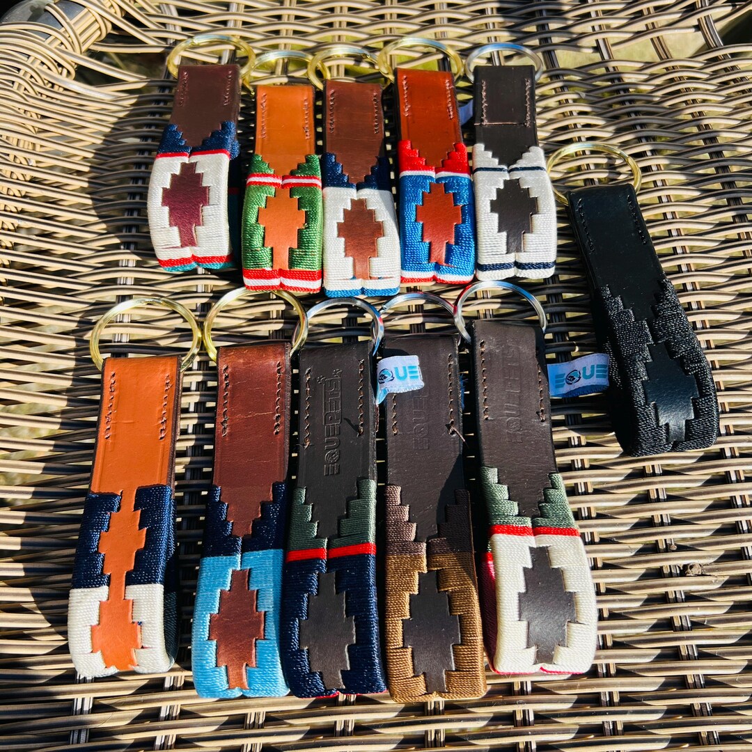 Leather Polo Argentinian Style Keyring - Etsy