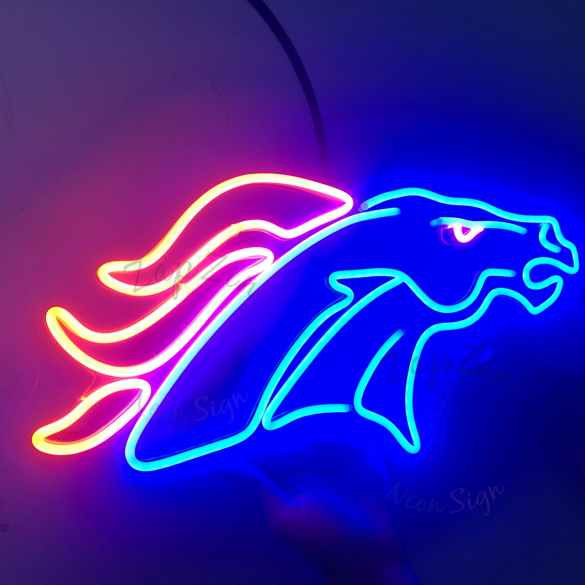 Sports Football Neon Light Denver Broncos Neon Sign Man Cave ...