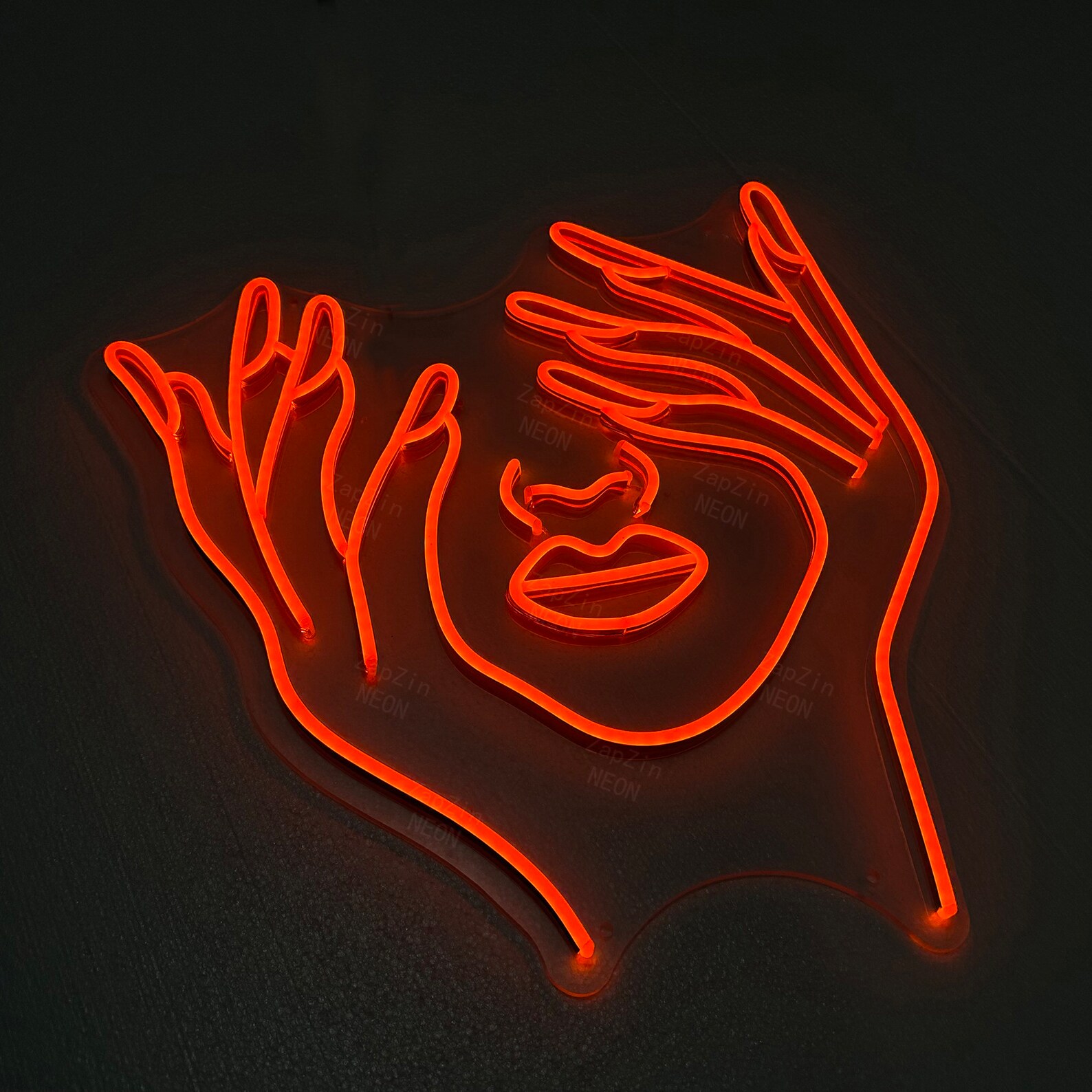 Hold Face Neon Sign，custom Flex Neon Led for Home Wall Decor ...