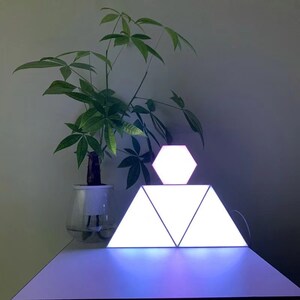 Color Changing Wall Led Light Blocks double Control Volume Triangle ...