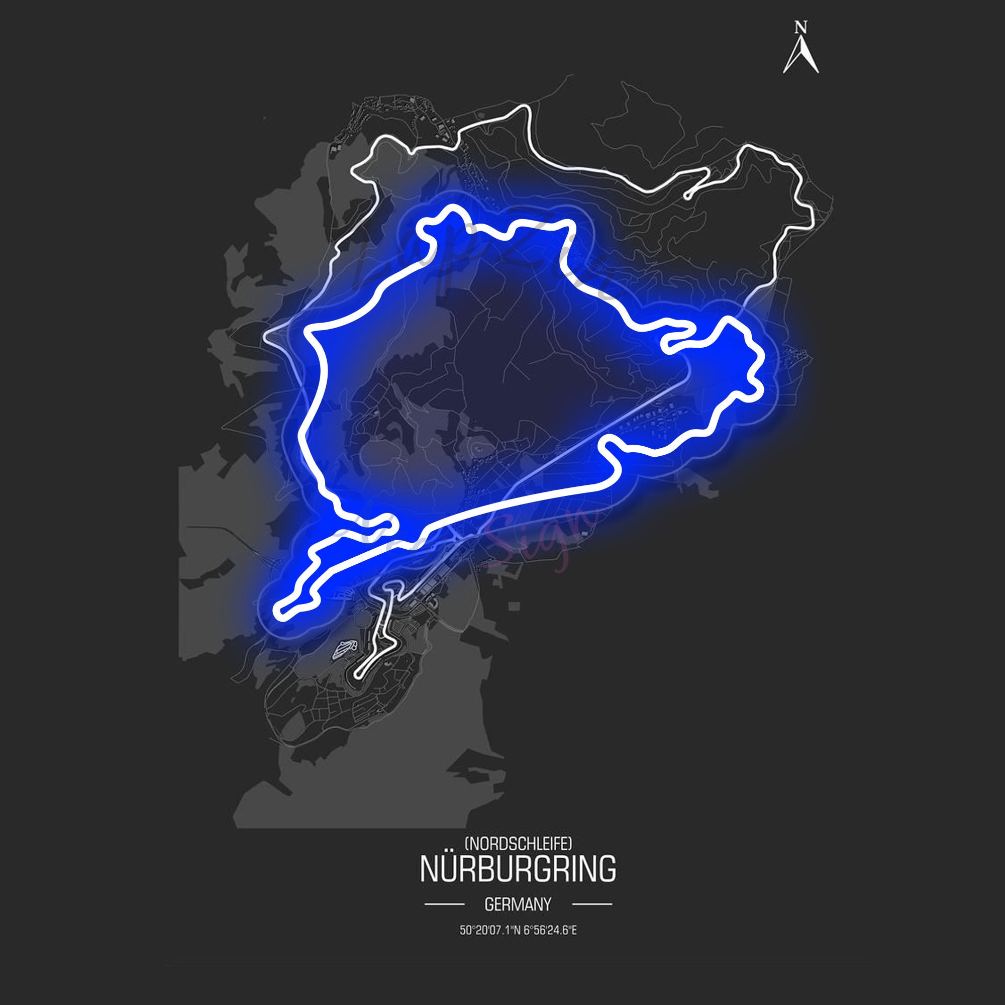 Nürburgring Nordschleife Neon F1 Track Sign Custom Race Neon | Etsy