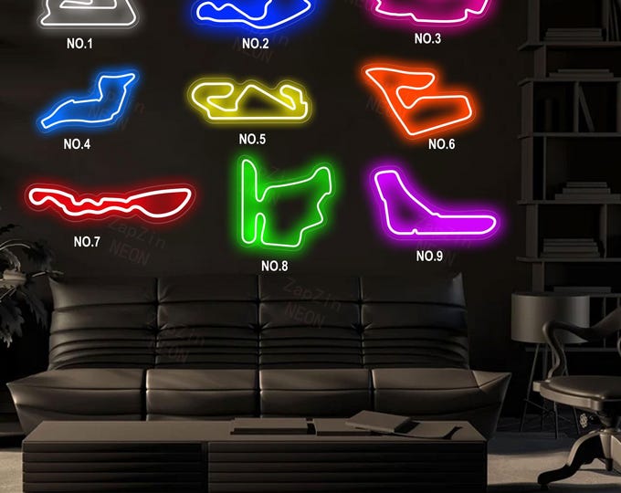 Monaco F1 Grand Prix Neon Sign, Monaco Race Track Neon Sign, Formula 1 ...