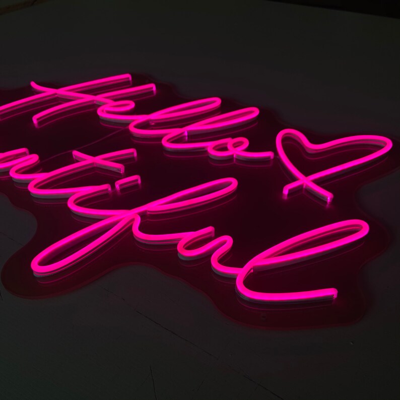 Hello Beautiful Neon Signcustom Led Neon Light Party Weddign - Etsy