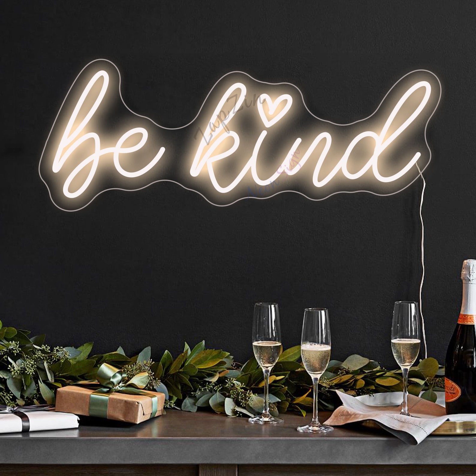 Custom Be Kind Neon Sign Pink Be Kind Wall Art Neon Led Sign - Etsy