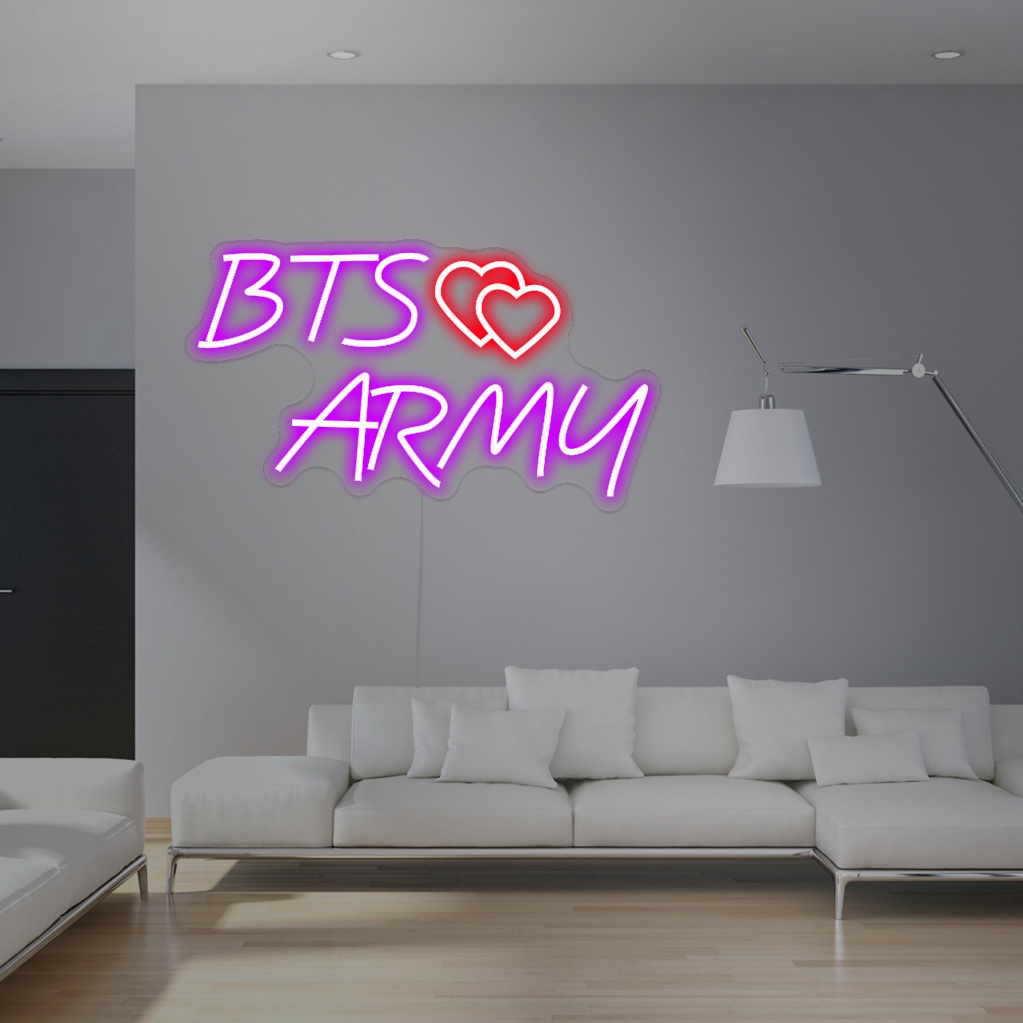 BTS Bangtan Neon Lights Logo Concert Led Sign Wall Decor | Etsy Hong Kong