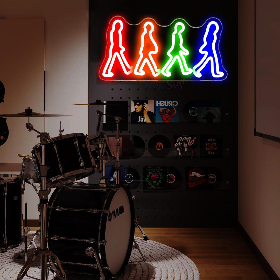 Custom Music Band Neon Sign Abbey Road Neon Light Personalized Gift for ...