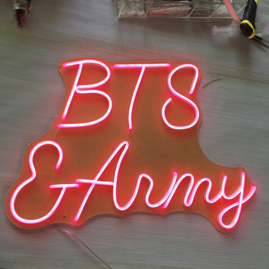 BTS bangtan Neon Lights logo concert led Sign wall decor | Etsy
